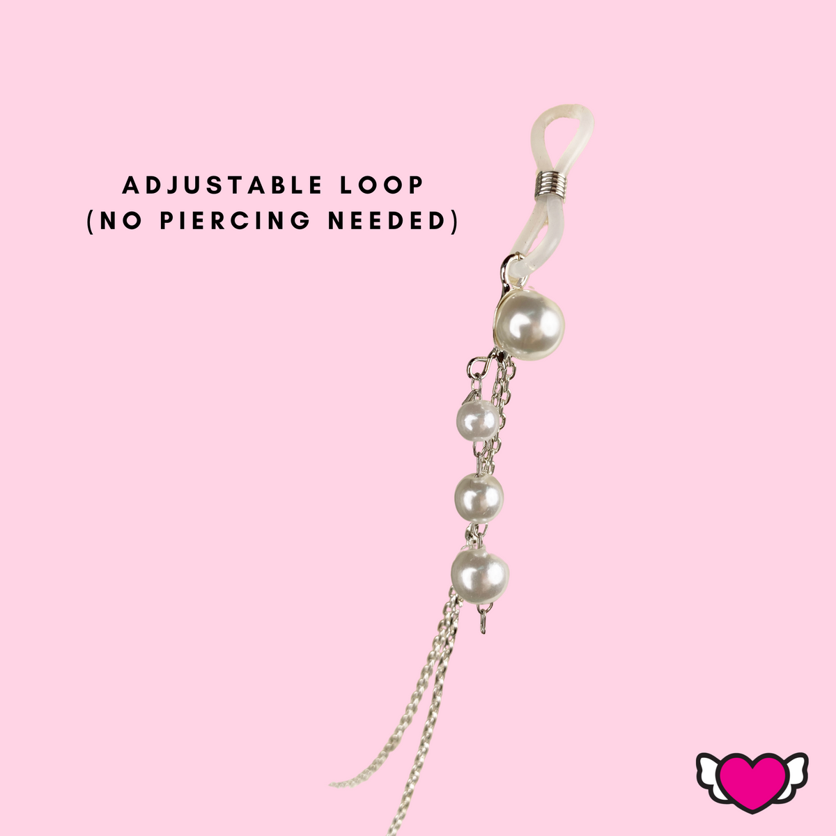 Non Piercing Nipple Chain with Adjustable Noose & Pearl Drop - Estelle ...